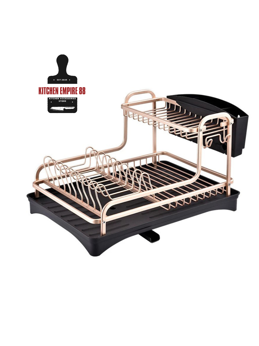 Premium Dish Rack Two-tier Aluminum Kitchen Organizer Sink Drainer ZC-05 | Shopee Philippines