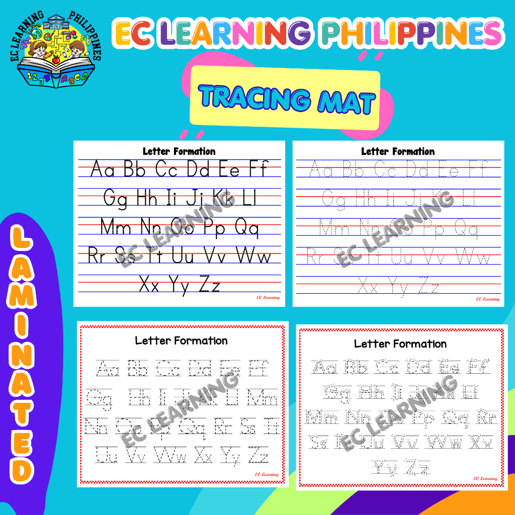 Letter Tracing Laminated Activity Formation Write and Wipe (REUSABLE ...
