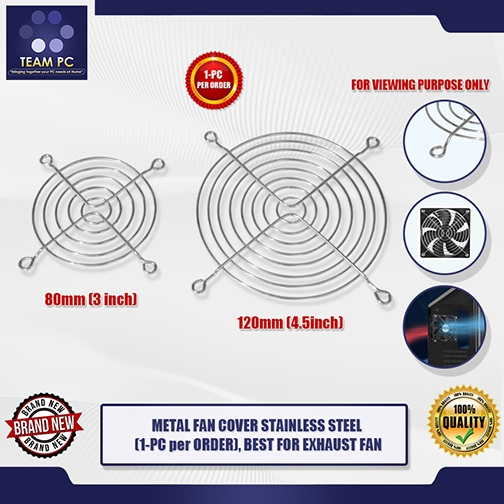 TEAM PC METAL FAN COVER STAINLESS STEEL (1-PC per ORDER), BEST FOR ...