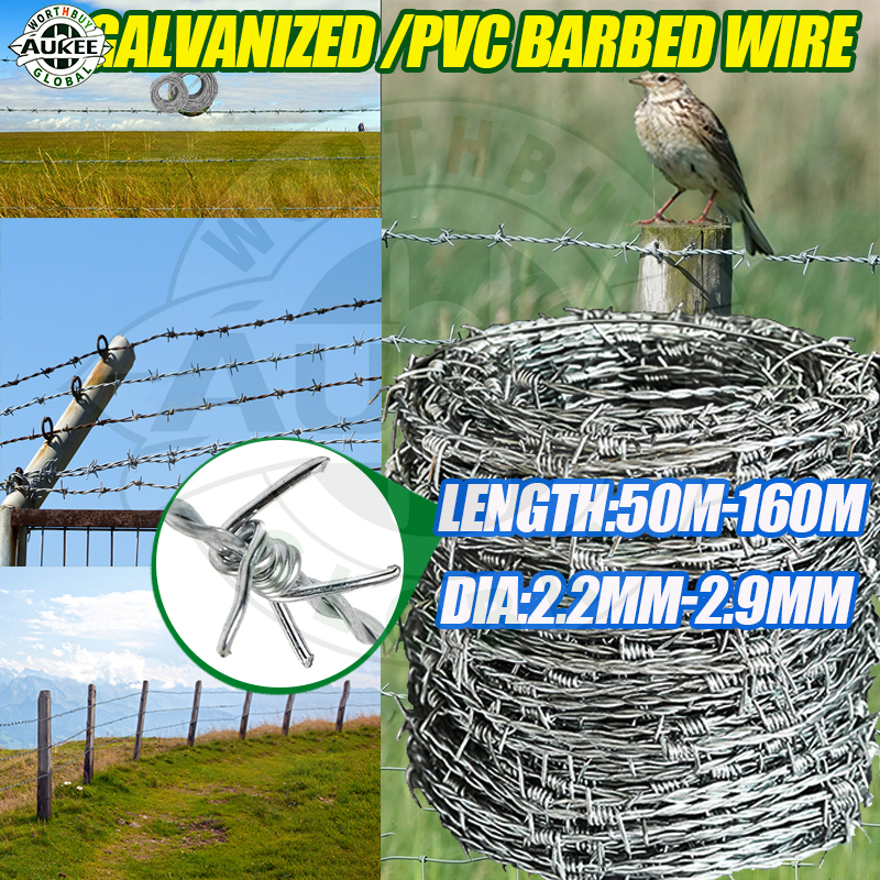 Barbed Wire Roll Galvanized Fence Razor Protect Fence PVC Barbed Wire ...