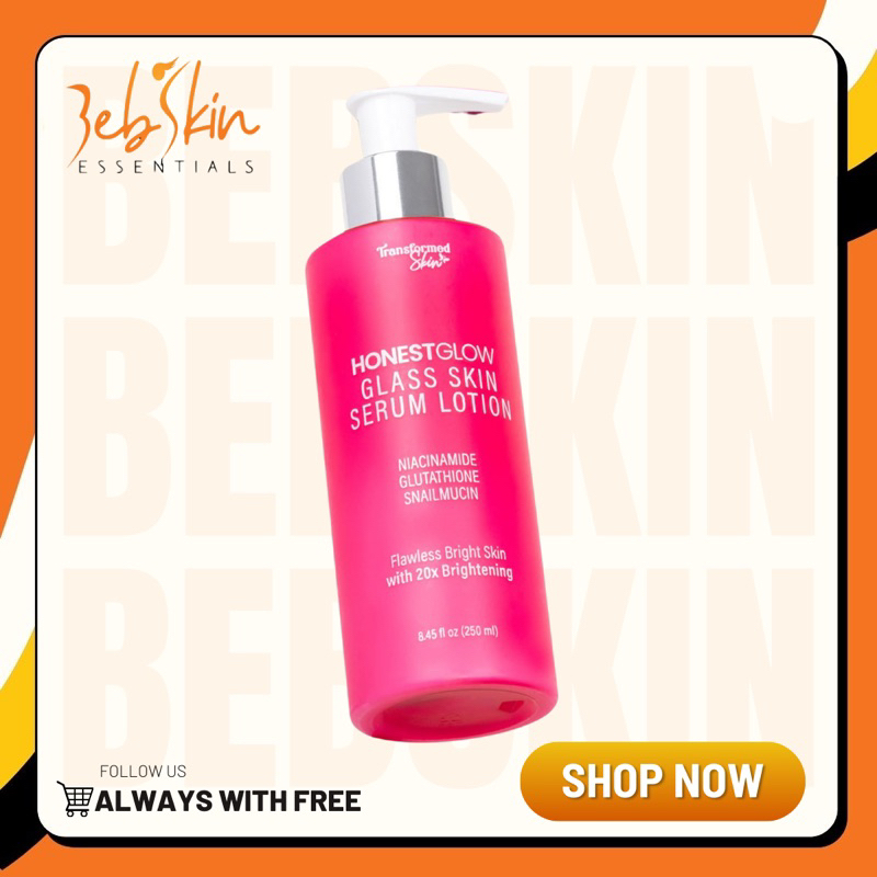 HONEST GLOW Glass Skin Serum Lotion Niacinamide Glutathione Whitening ...