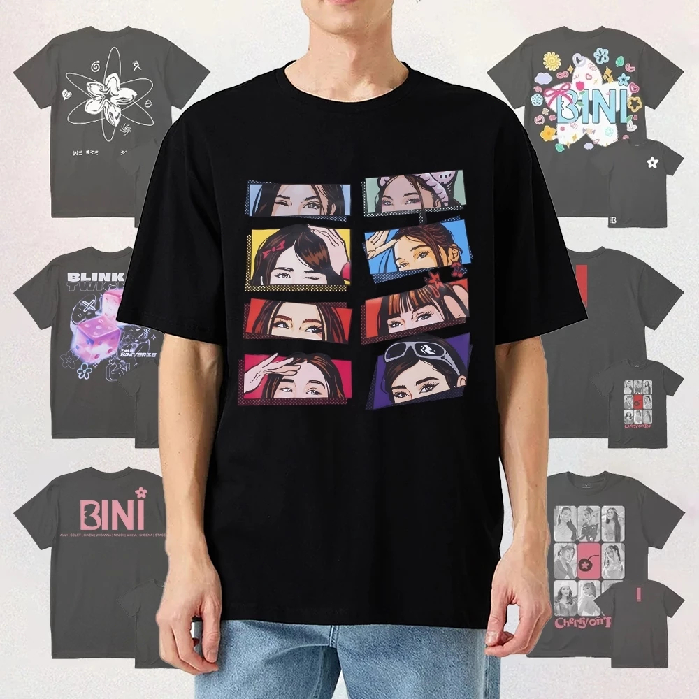 bini limited edition T-shirt cotton thick clothes T-shirt | Shopee ...