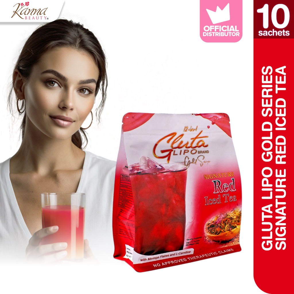 GLUTALIPO Gluta lipo GOLD RED ICED TEA (SLIMMING & WHITENING) - 10 ...
