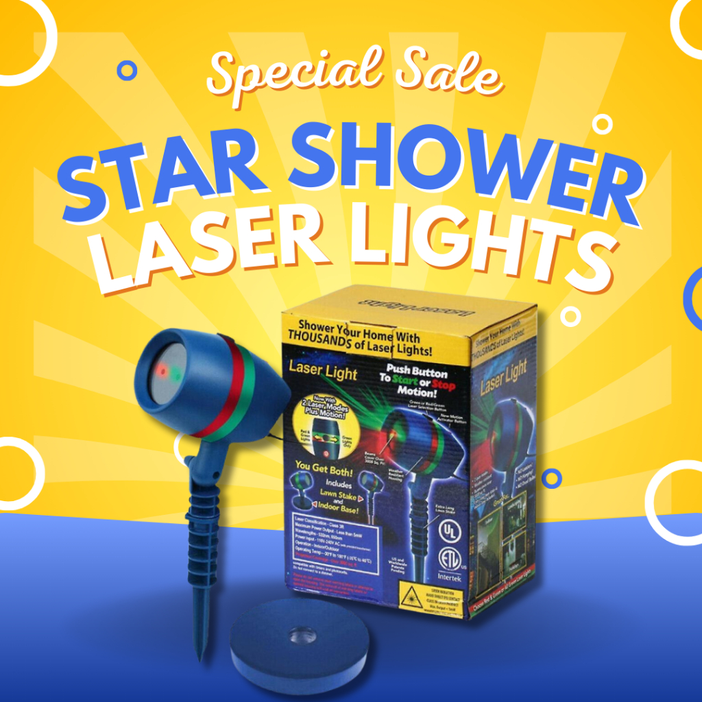 Multi-Color Star Shower Projector Light | Laser Star Motion Light ...