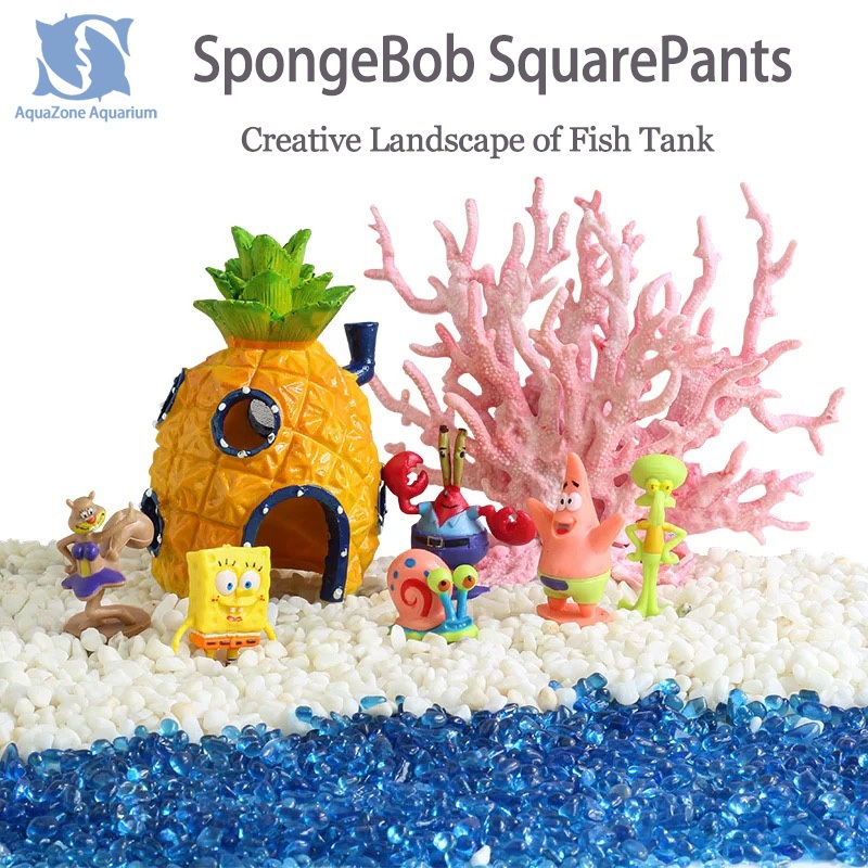 SpongeBob SquarePants Mini Pineapple House Small Fish Tank Landscape ...