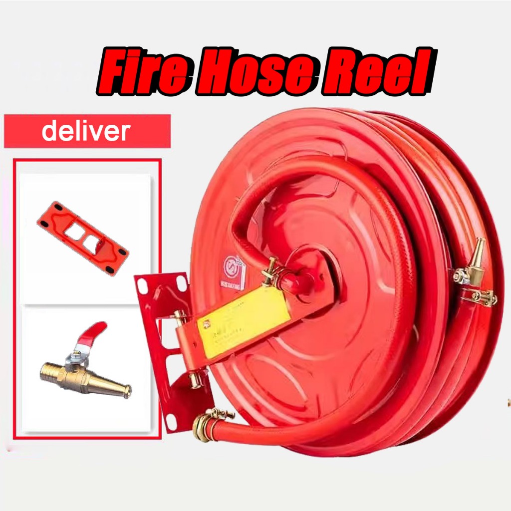 Fire Hose Reel 20/25/30M Water Pipe Hose Fire Hydrant Box Self Rescue ...