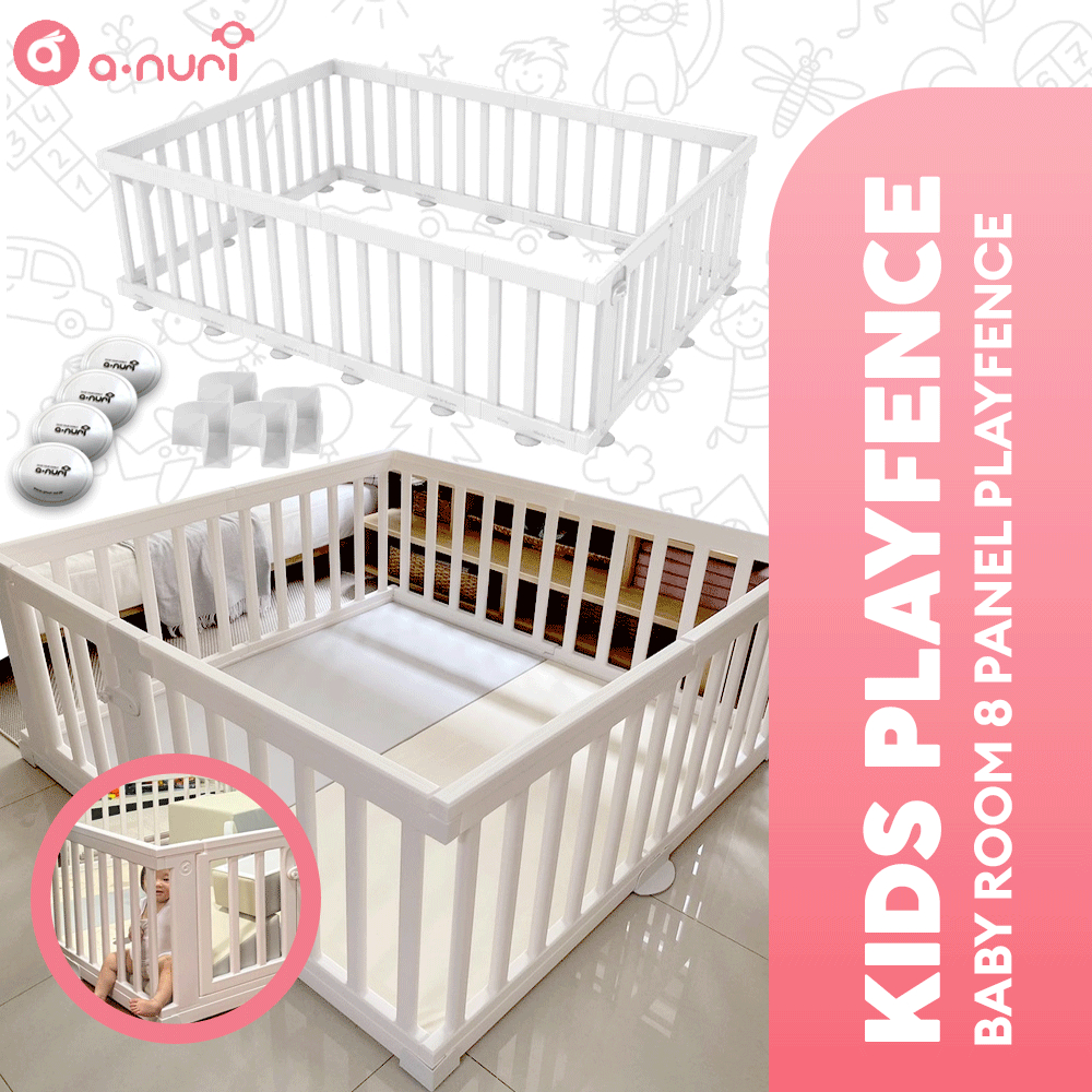 Haenim Toy - Anuri 8 panels playpen, fence, playcrib for your little ...