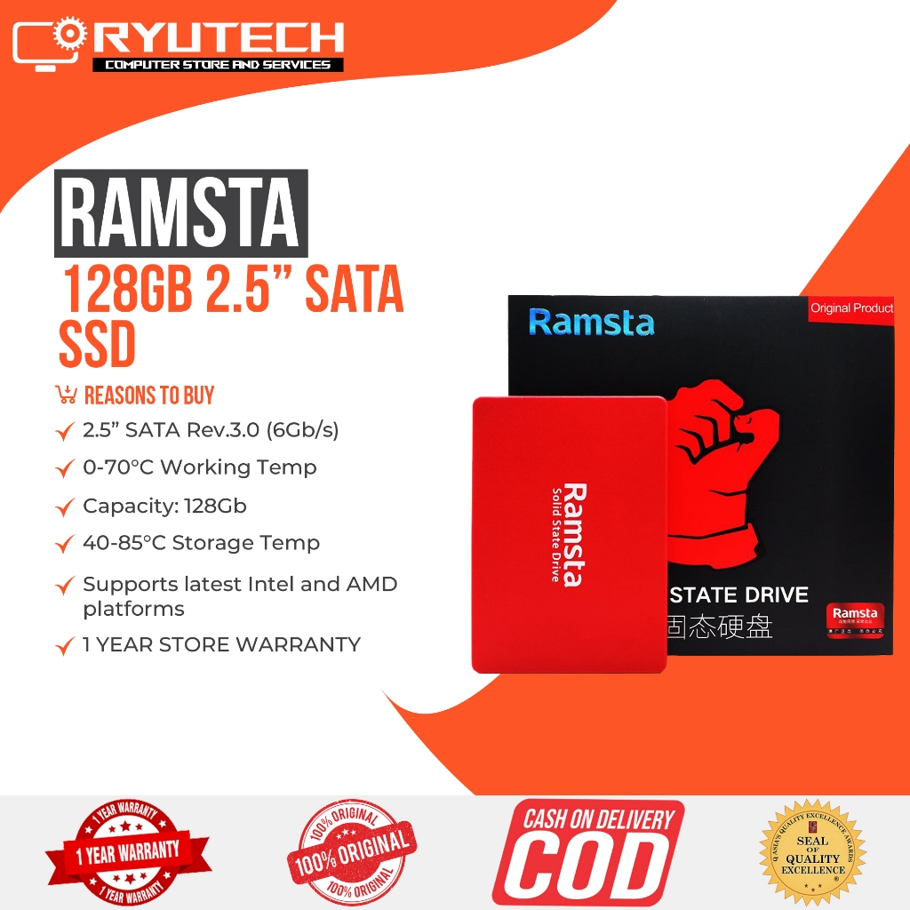 RAMSTA 128GB 2.5" SATA SSD | Shopee Philippines