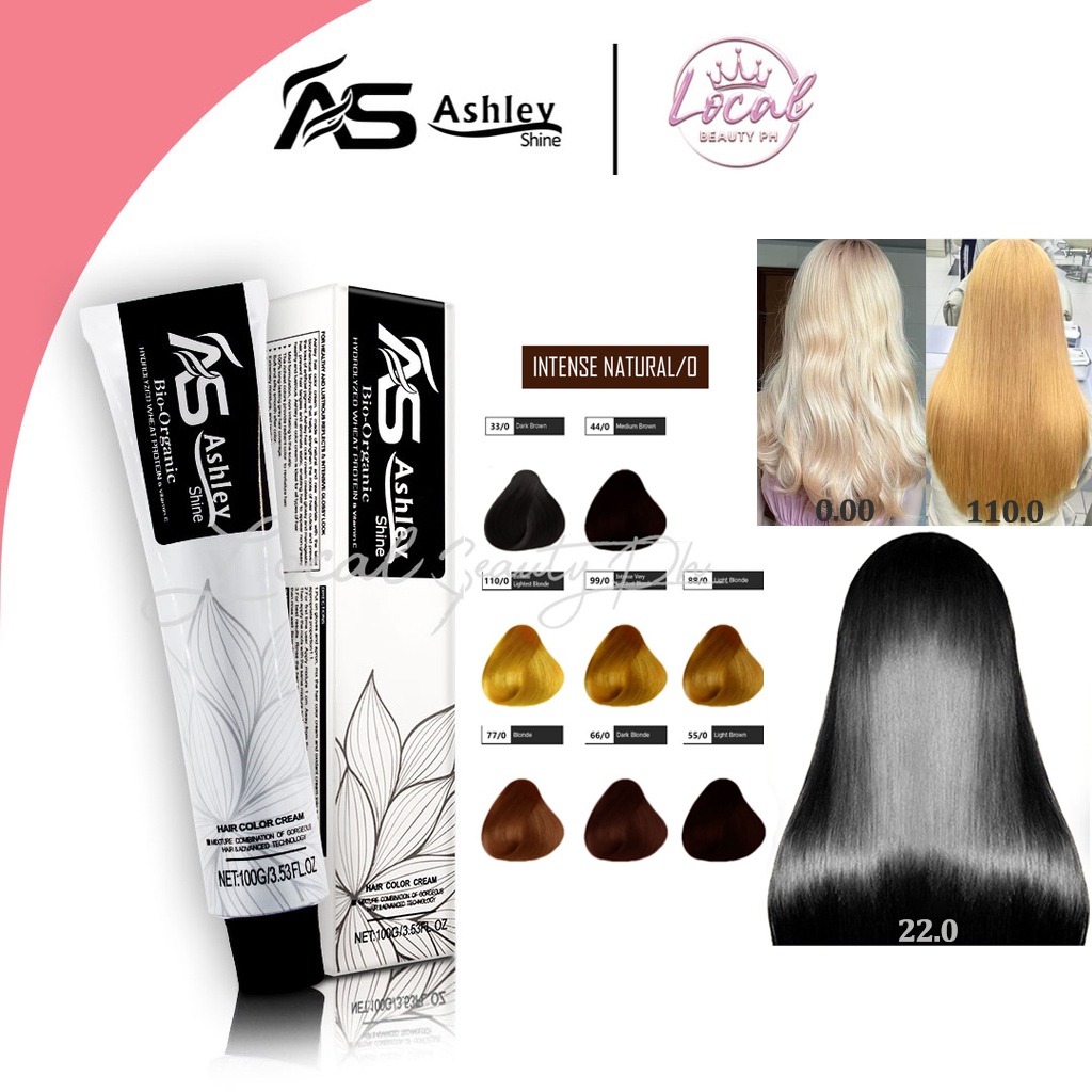 Ashley Shine Bio-Organic Blonde Brown Hair Color Cream 100 ml 0.00 Dust ...