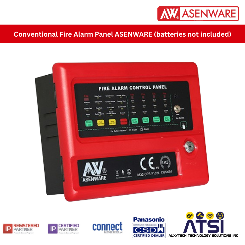 Conventional Fire Alarm Panel ASENWARE (batteries not included ...