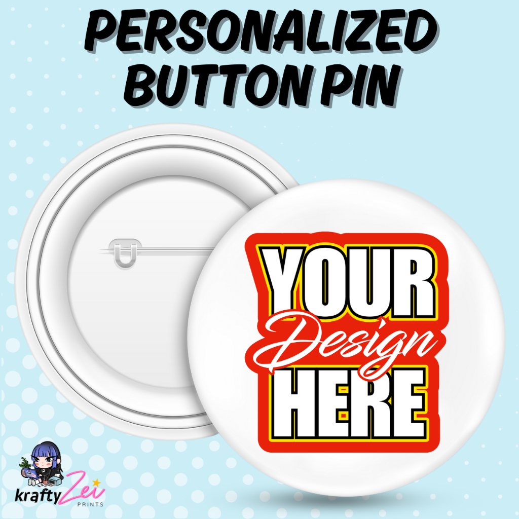 Personalized Button Pin | Customized Button Pin | Shopee Philippines
