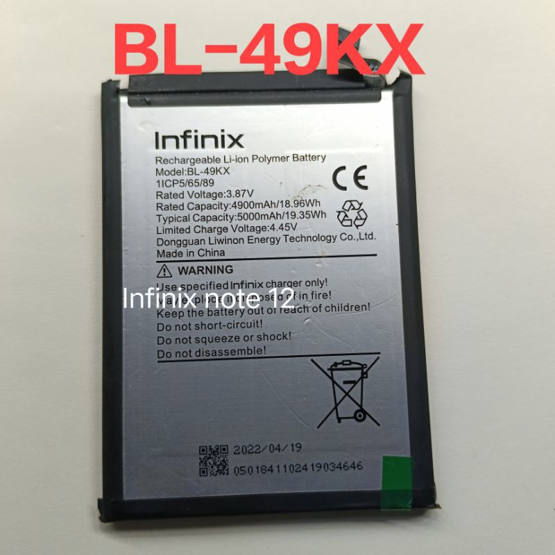 BL-49KX battery for Infinix note 12 | Shopee Philippines