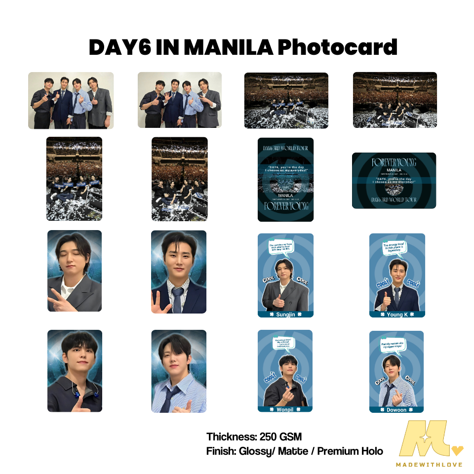 DAY6 in Manila Photocard Fan made | Shopee Philippines