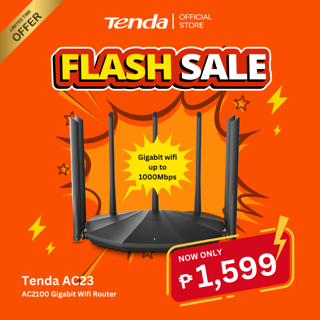 Tenda AC23 AC2100 Smart Dual Band Gigabit Wifi Router | 4x4 MU-MIMO ...