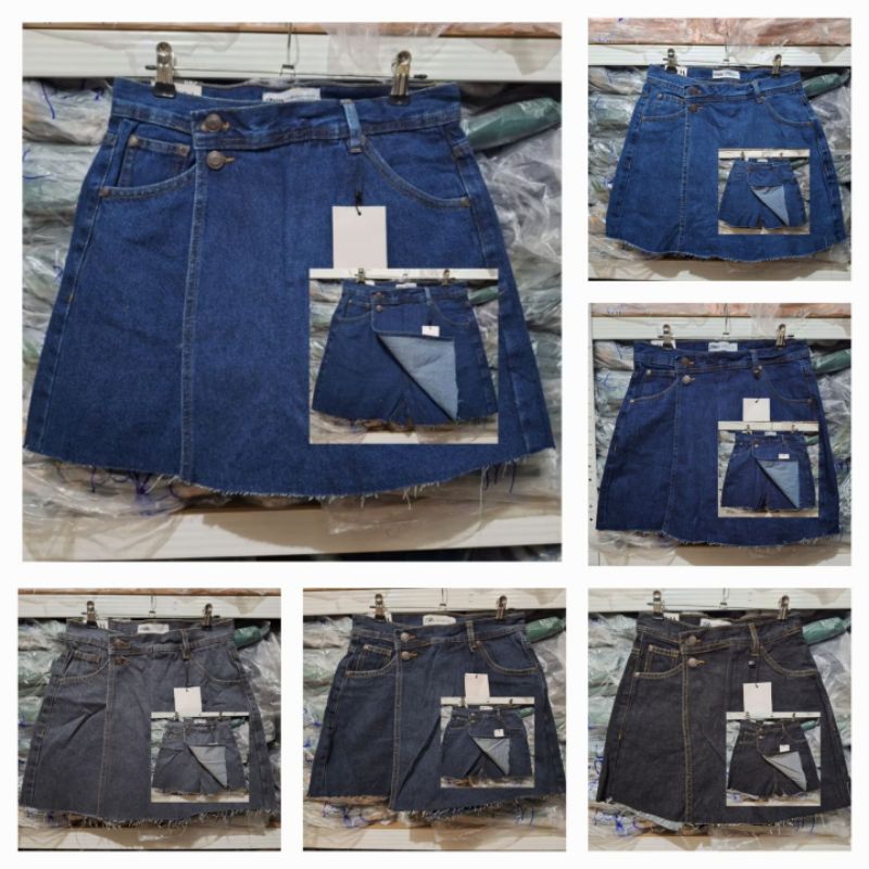 ZAR DENIM SKORT HIGHWAISTED NON STRETCHABLE PALDA SHORTS OVERRUN ...