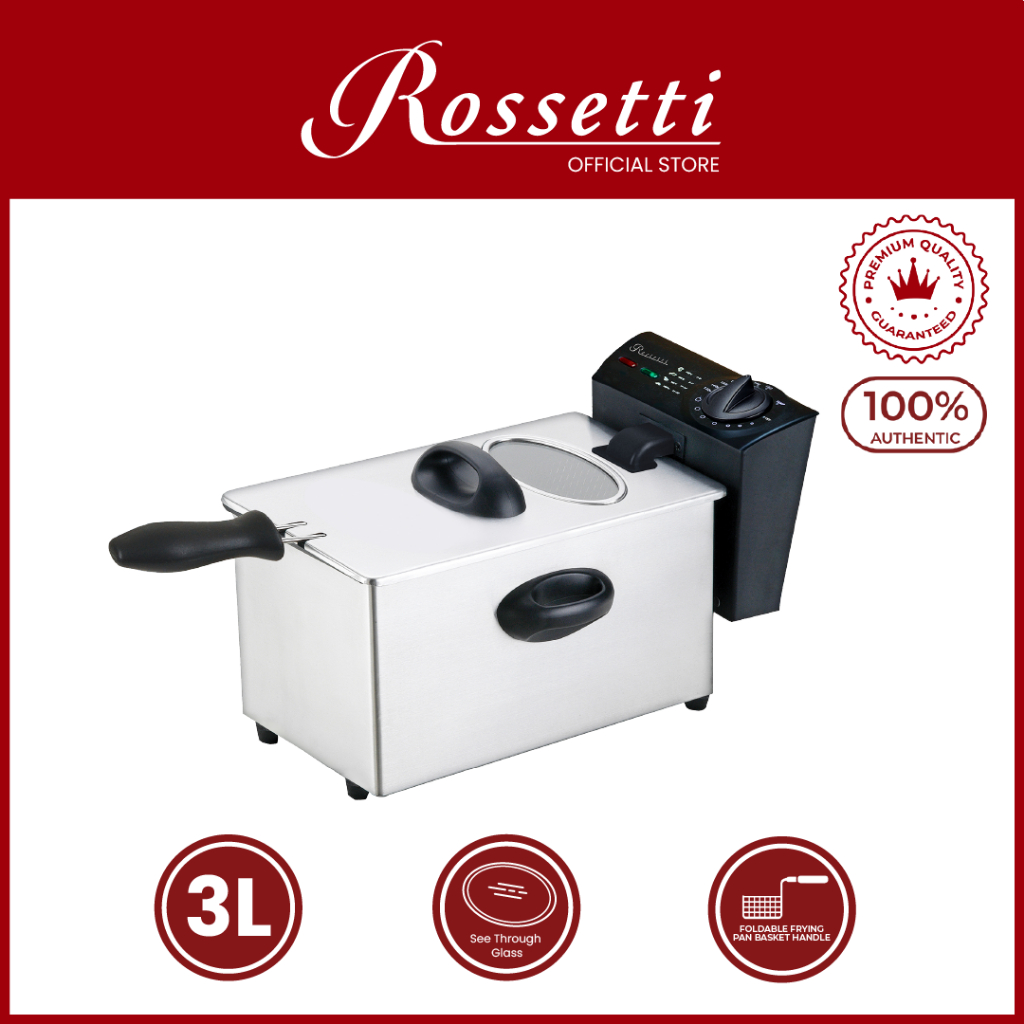 Rossetti 3.0L Stainless Steel Single Electric Deep Fryer (RZDF103 ...