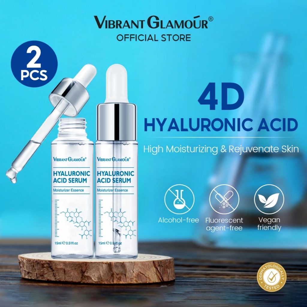 VIBRANT GLAMOUR Hyaluronic Acid Face Serum Sets Anti-Aging Shrink Pore ...