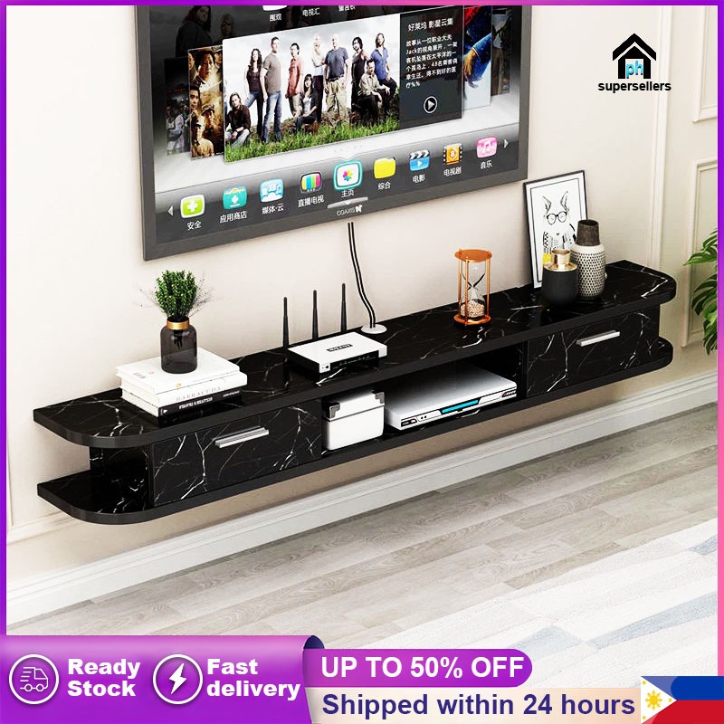 Wall-mounted TV cabinet combination TV cabinet set-top box wall mount ...