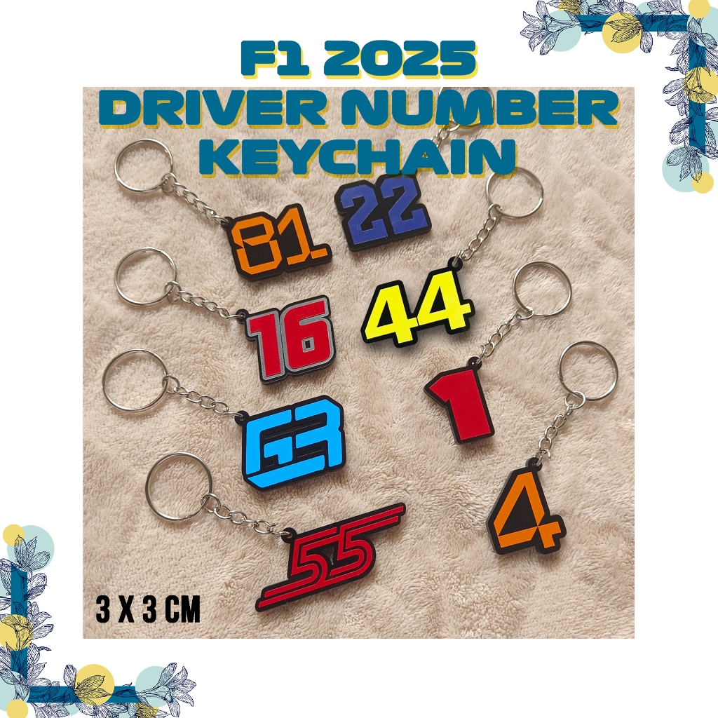 Formula 1 F1 2025 Driver Number Acrylic Keychain | Shopee Philippines