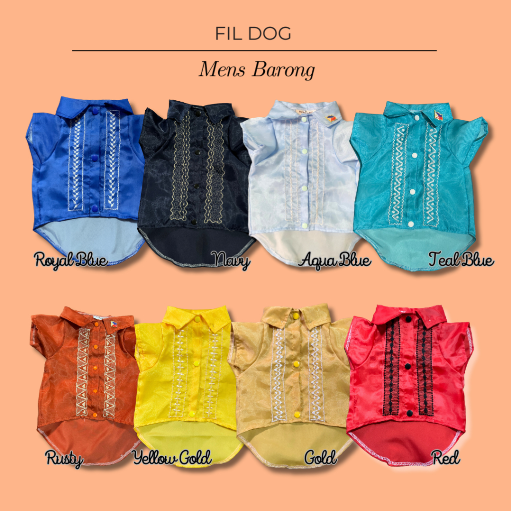 FREE FLAG PIN Fil Dog Barong Tagalog with harness ring for your Cats ...