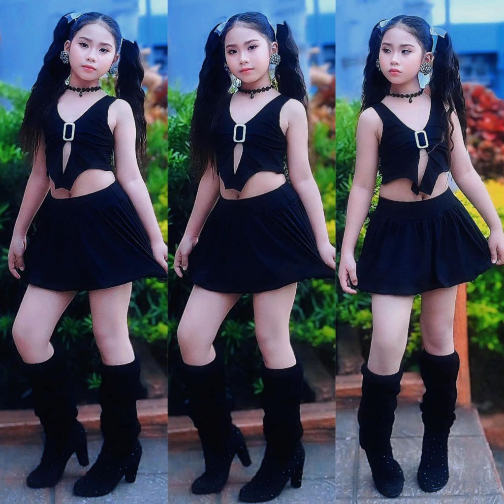 Teddie Buckle top and Bubble Skirt terno/Sexy OOTD FOR KIDS(4-9 YRS OLD ...