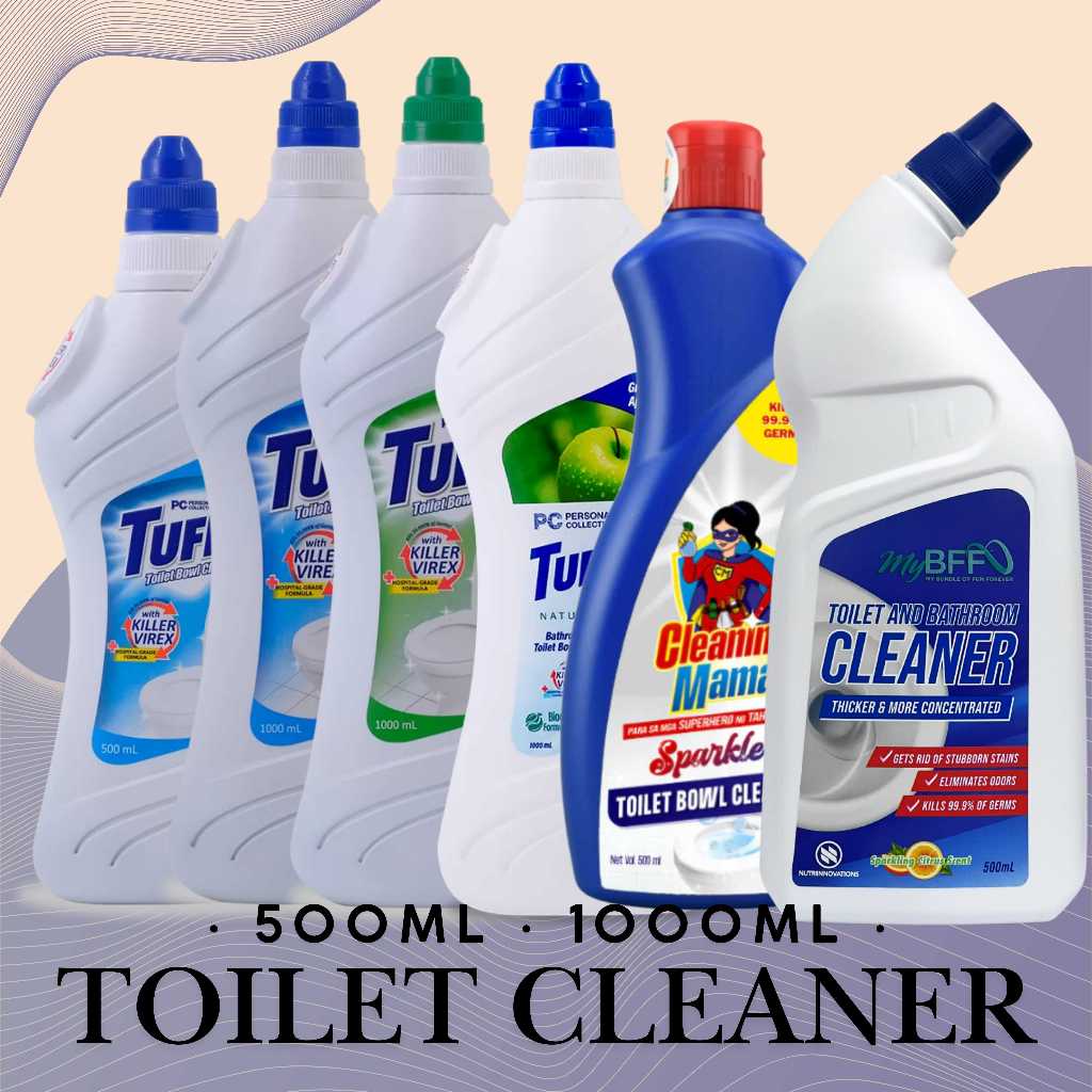 Tuff Toilet Bowl Classic Lemon and Bathroom Cleaners 500ml and 1000ml ...
