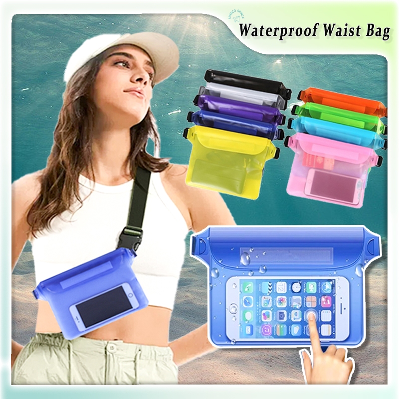 Waterproof Waist Bag Swimming 3-Layer Waterproof Diving Bag PVC Beach ...