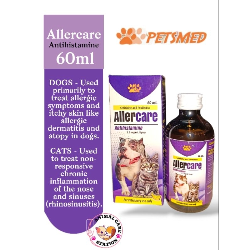 Petsmed Allercare Anntihistamine for Dog and Cat 60mL | Shopee Philippines