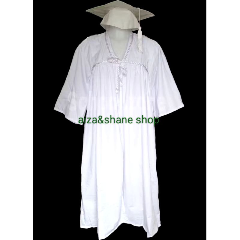TOGA SET 2IN1 PLAIN WHITE GOOD QUALITY | Shopee Philippines