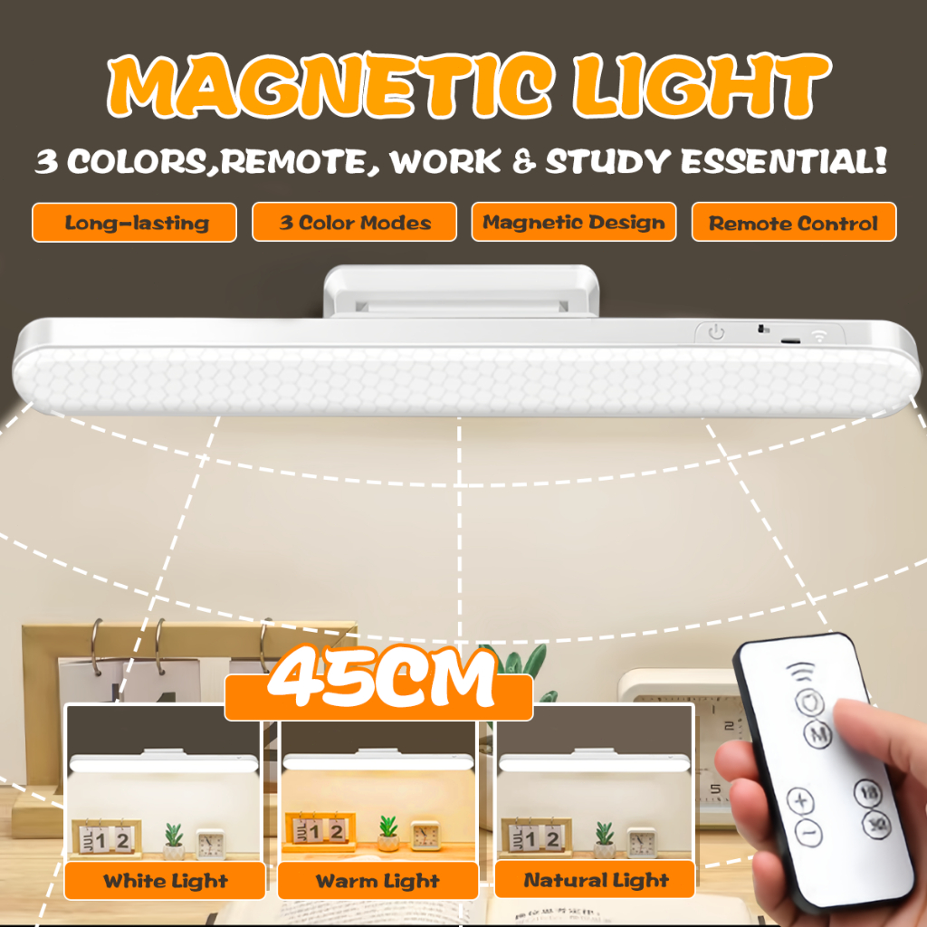 LED Rechargeable Desk Lamp Magnetic Study Light for Bedroom Reading ...
