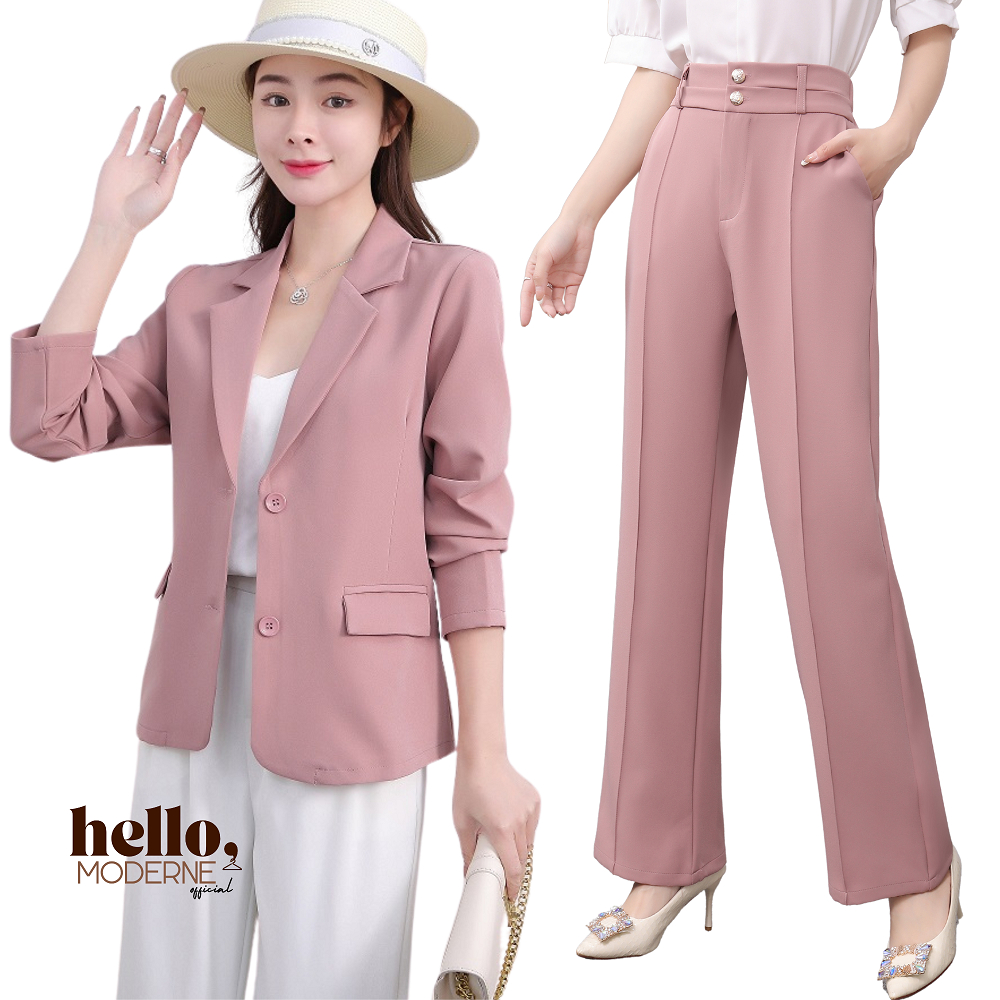 Hello Moderne Terno Long Sleeves Blazer 25-29 Trouser Set Women Terno ...