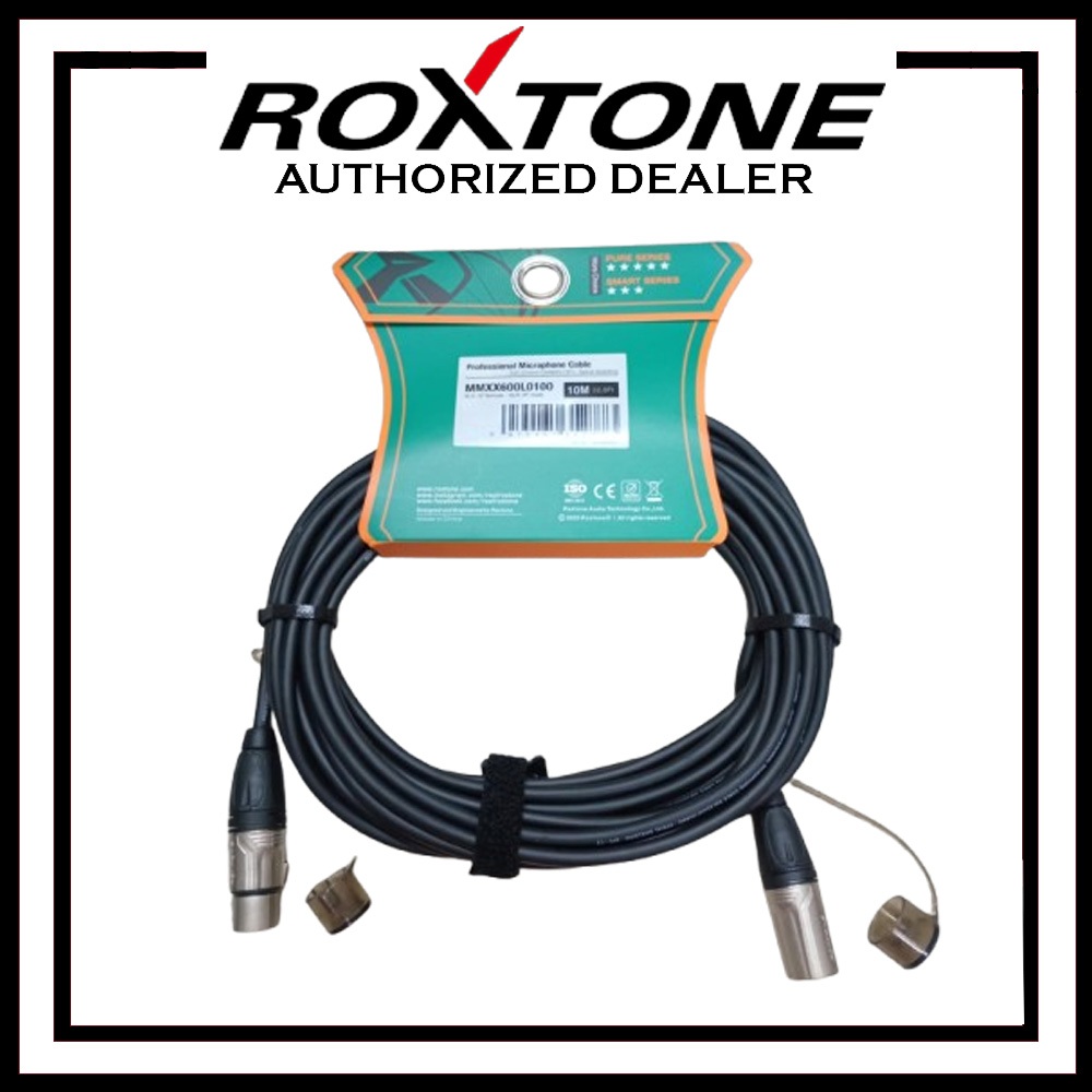 Roxtone (MMXX600L10) 10 meters Heavy Duty Microphone Cable with XLR - XLR Plug | Shopee Philippines
