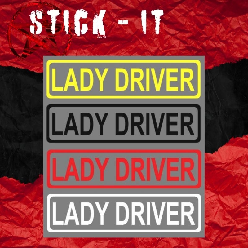 Lady Driver car sticker | Shopee Philippines