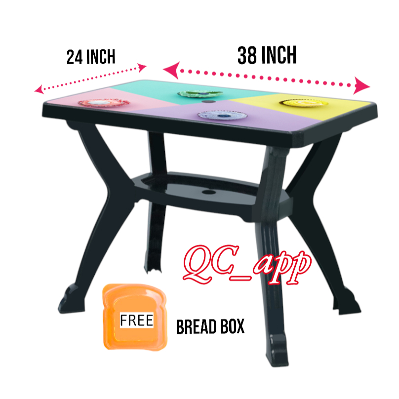 24X38 INCHES SMART TABLE WITH RANDOM DESIGN WITH FREE Bread Box ...