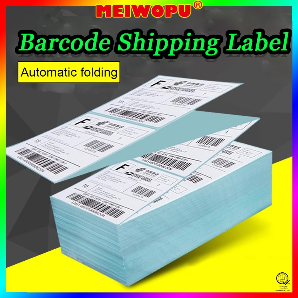 Three Proof Hot Melt Adhesive Folding Express Barcode Label 100x150mm ...
