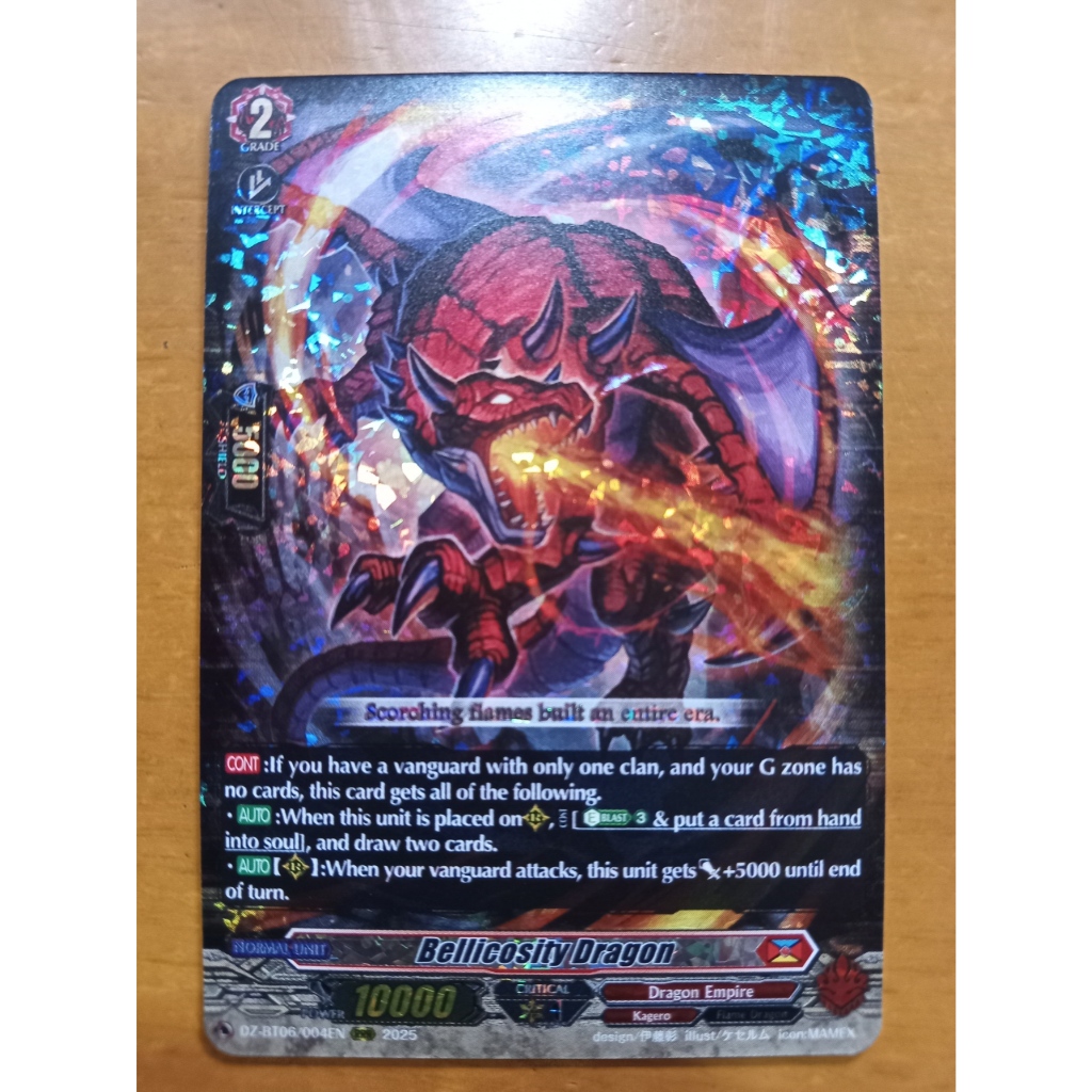 CFV Bellicosity Dragon RRR DZ-BT06 Dragon Empire Cardfight Vanguard ...