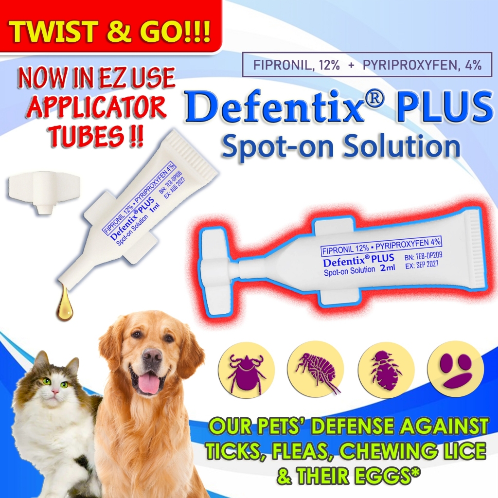 DEFENTIX PLUS Spot-on Solution anti-tick flea garapata pulgas kuto ...