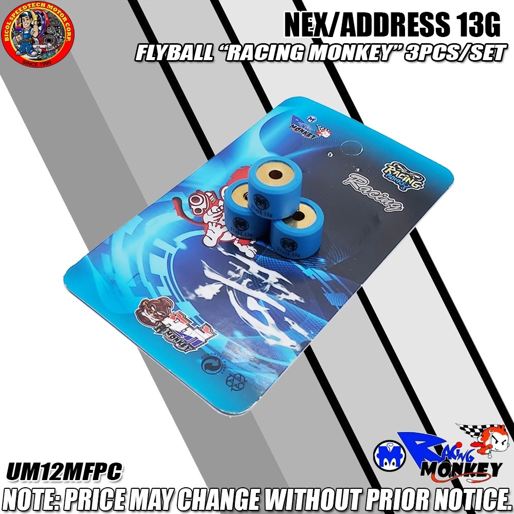NEX/ADDRESS 13G FLYBALL "RACING MONKEY" 3PCS/SET (UM12MFPC) | Shopee ...