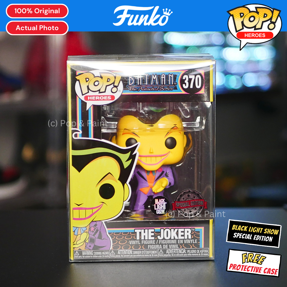 Funko Pop! Batman The Animated Series #370 The Joker | Black Light Glow ...
