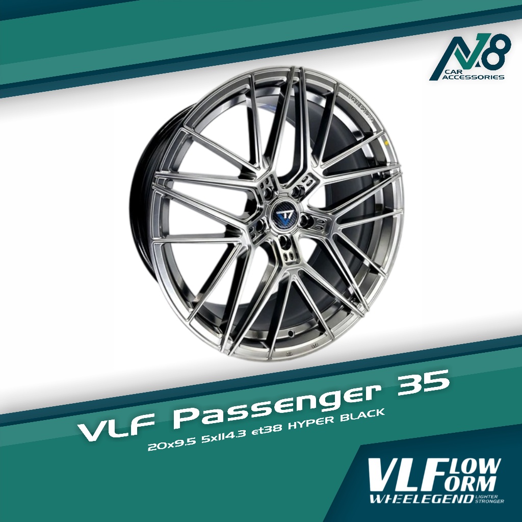 VLF-35 20x9.5 5x114.3 et38 Hyper Black Genuine | Shopee Philippines