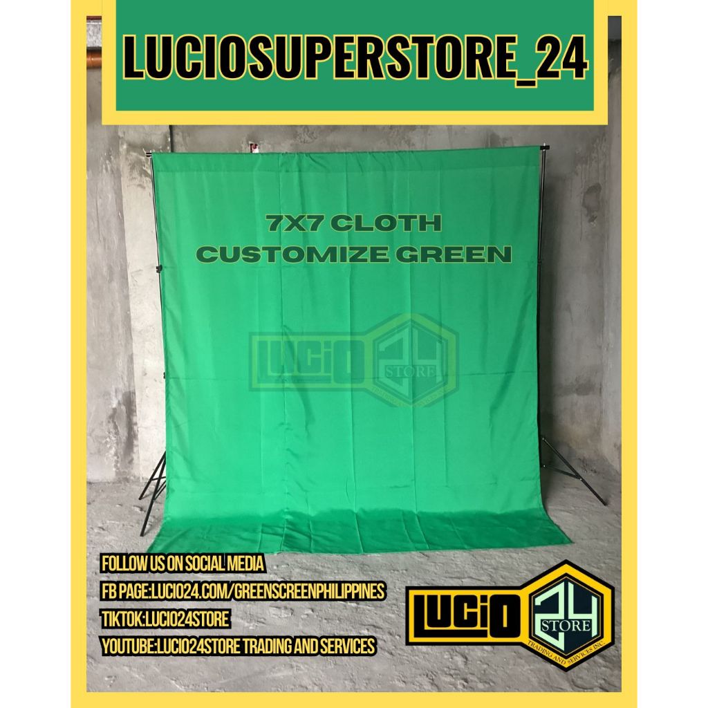 CUSTOMIZED BACKDROP CLOTH 7X7 MAKAPAL WHITE-BLUE-BLACK-GREEN-APPLEGREEN ...