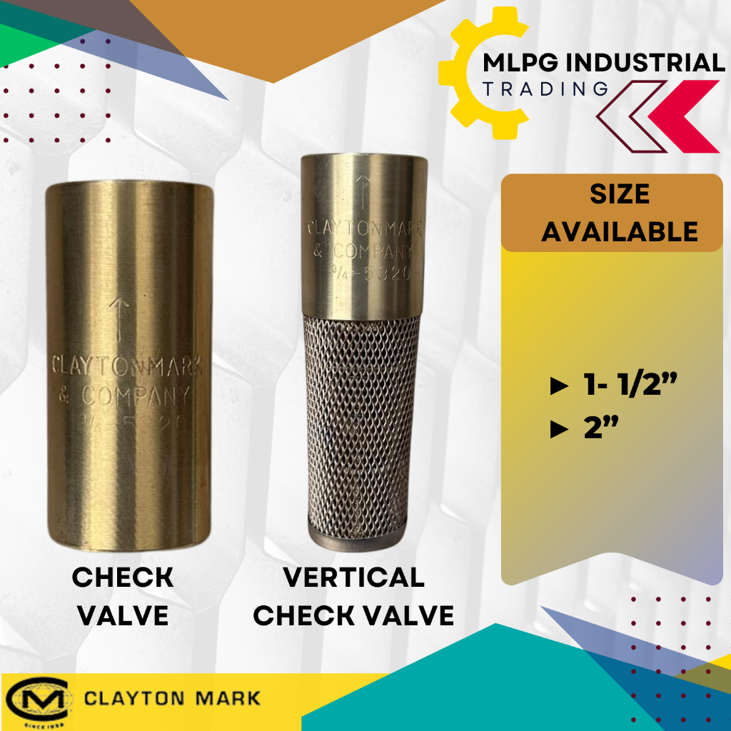 Clayton Mark Brass Vertical Check Valve / Foot Valve (HEAVY DUTY) 1-1/2 ...