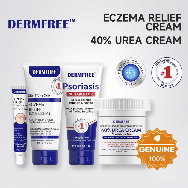 DERMFREE Urea Cream + Salicylic Acid Psoriasis Ointment/Dermatitis ...