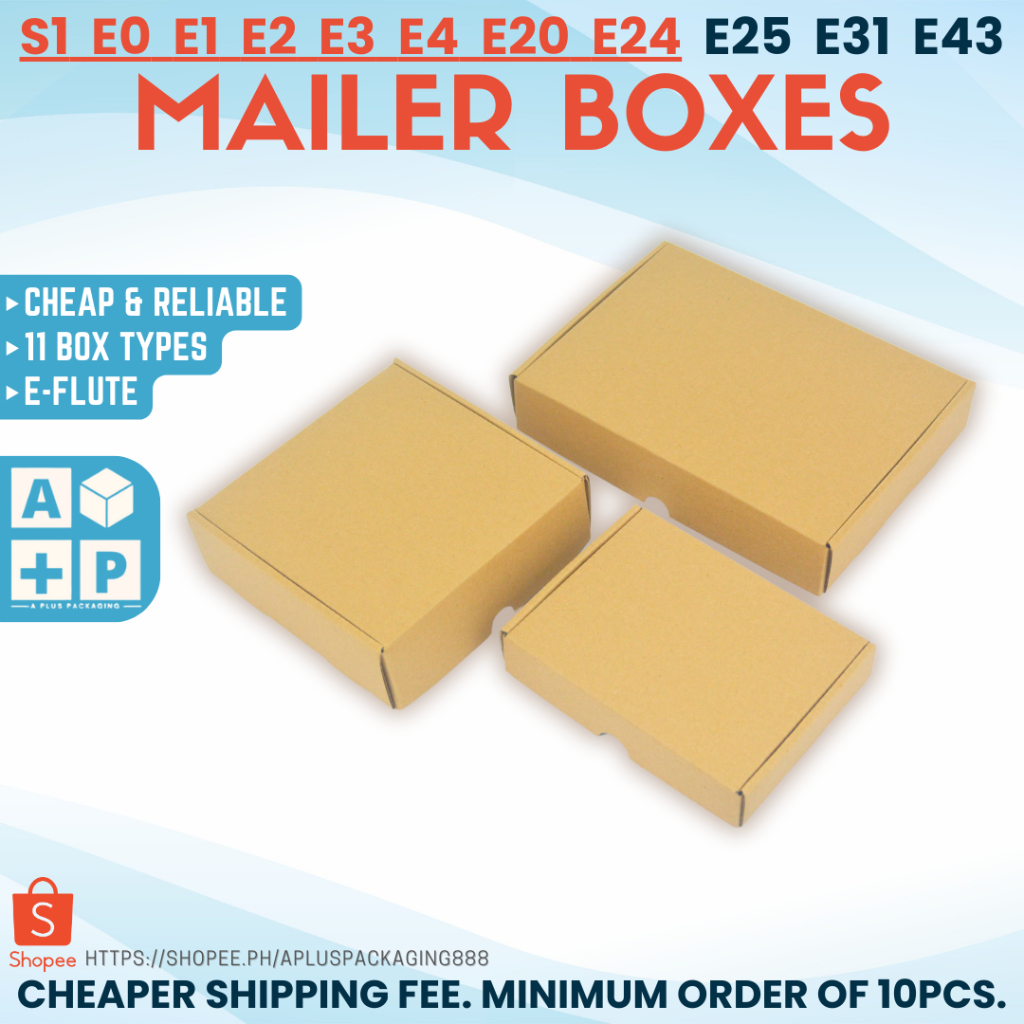 MAILER BOXES (S1, E0-E24 ), Small & Medium Packaging Corrugated Box ...