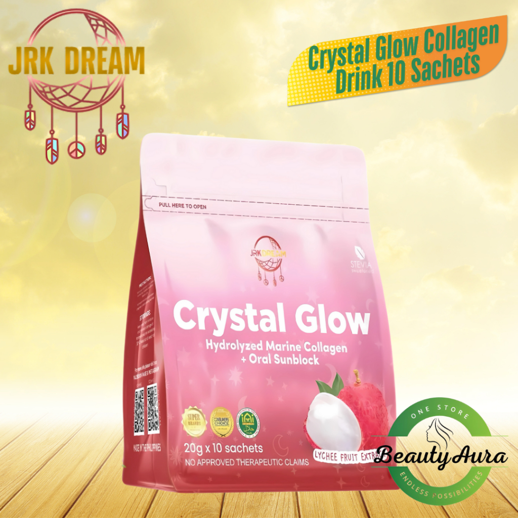 Crystal Glow Collagen Drink 50,000mg Lychee Fruit Extract 10sachets by ...