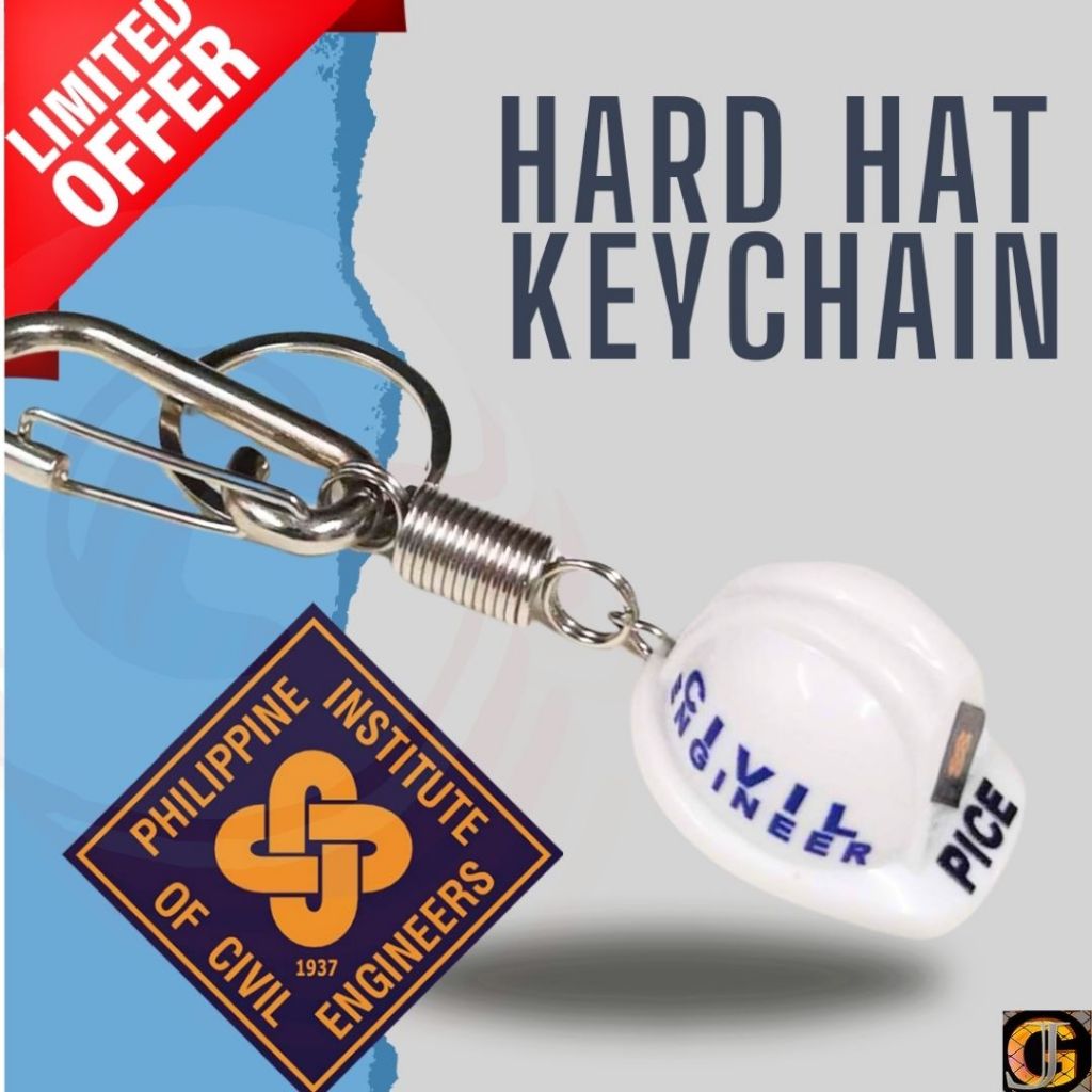 jg Civil Engineer Key Holder Stainless Mini Hard Hat PICE Keychain ...