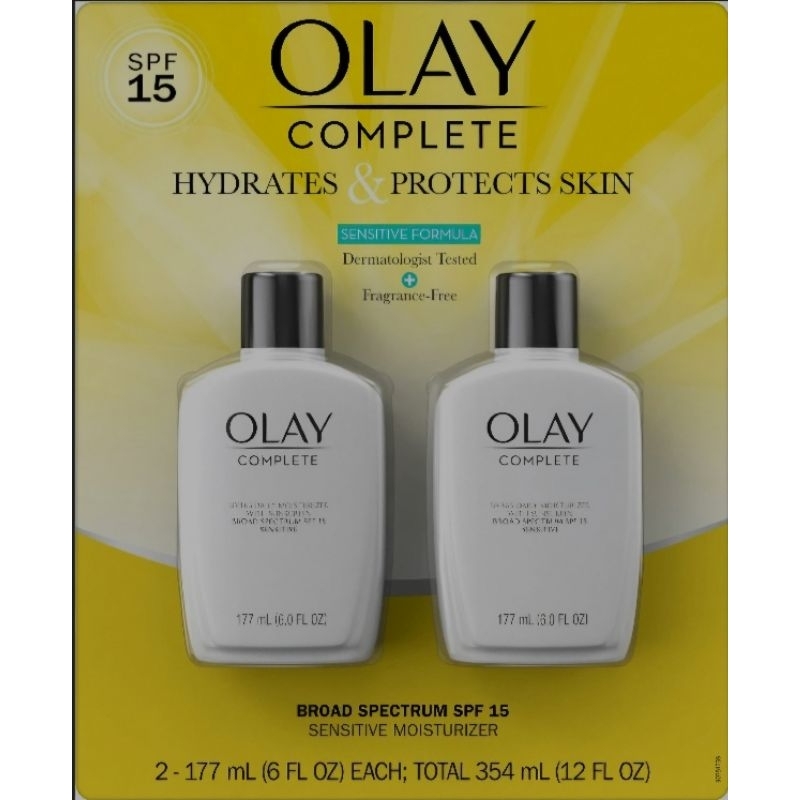 Olay Complete All Day Moisturizer Sensitive Skin 2pcs x 177mL | Shopee ...