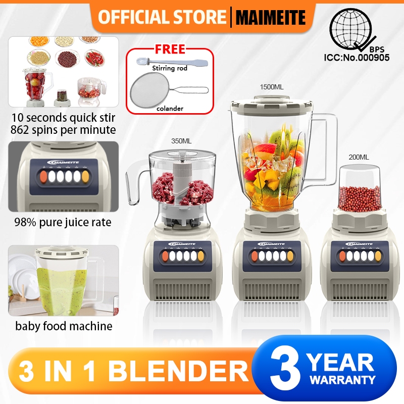 Maimeite 3 in 1 blender High Power Multifunctional Juicer meat grinder ...