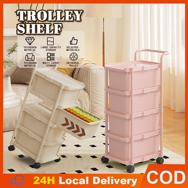 HOT⭐Utility Carts Multi-layer Drawer Trolley Cart Organizer Movable ...