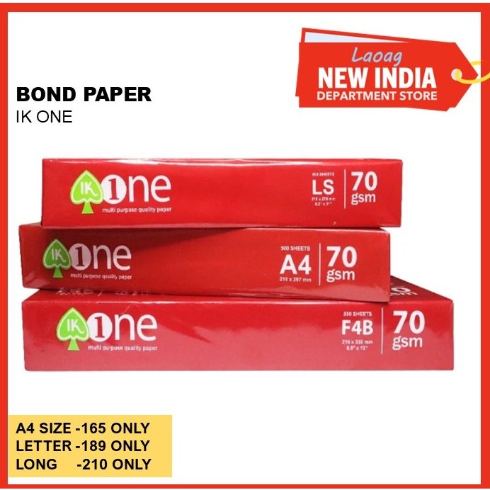 IK One Multipurpose/Premium Quality Paper 70gsm (500 Sheets/ 1ream ...